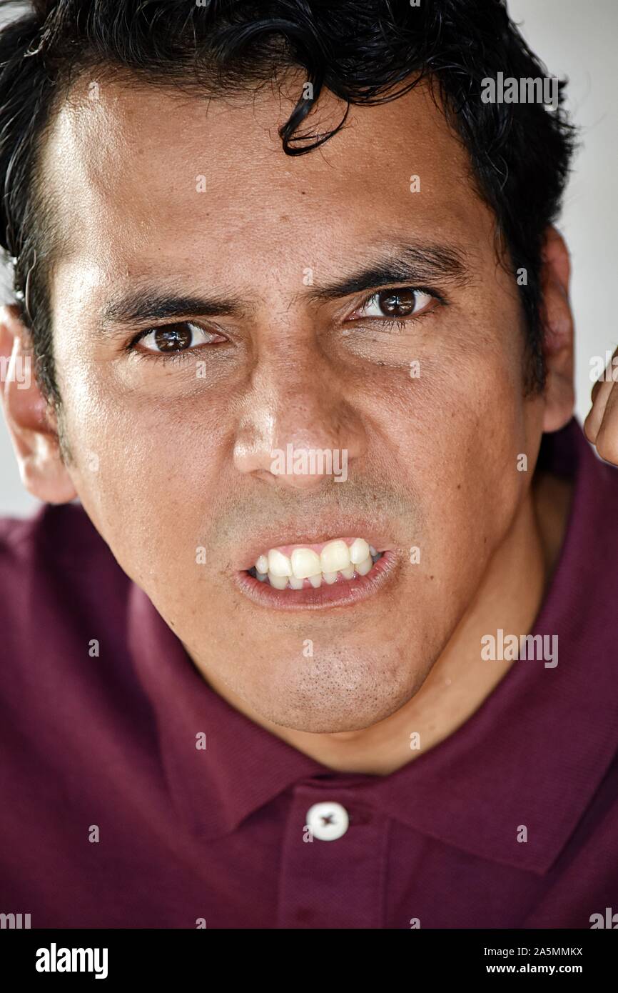 Hispanic Person Under Stress Stock Photo - Alamy