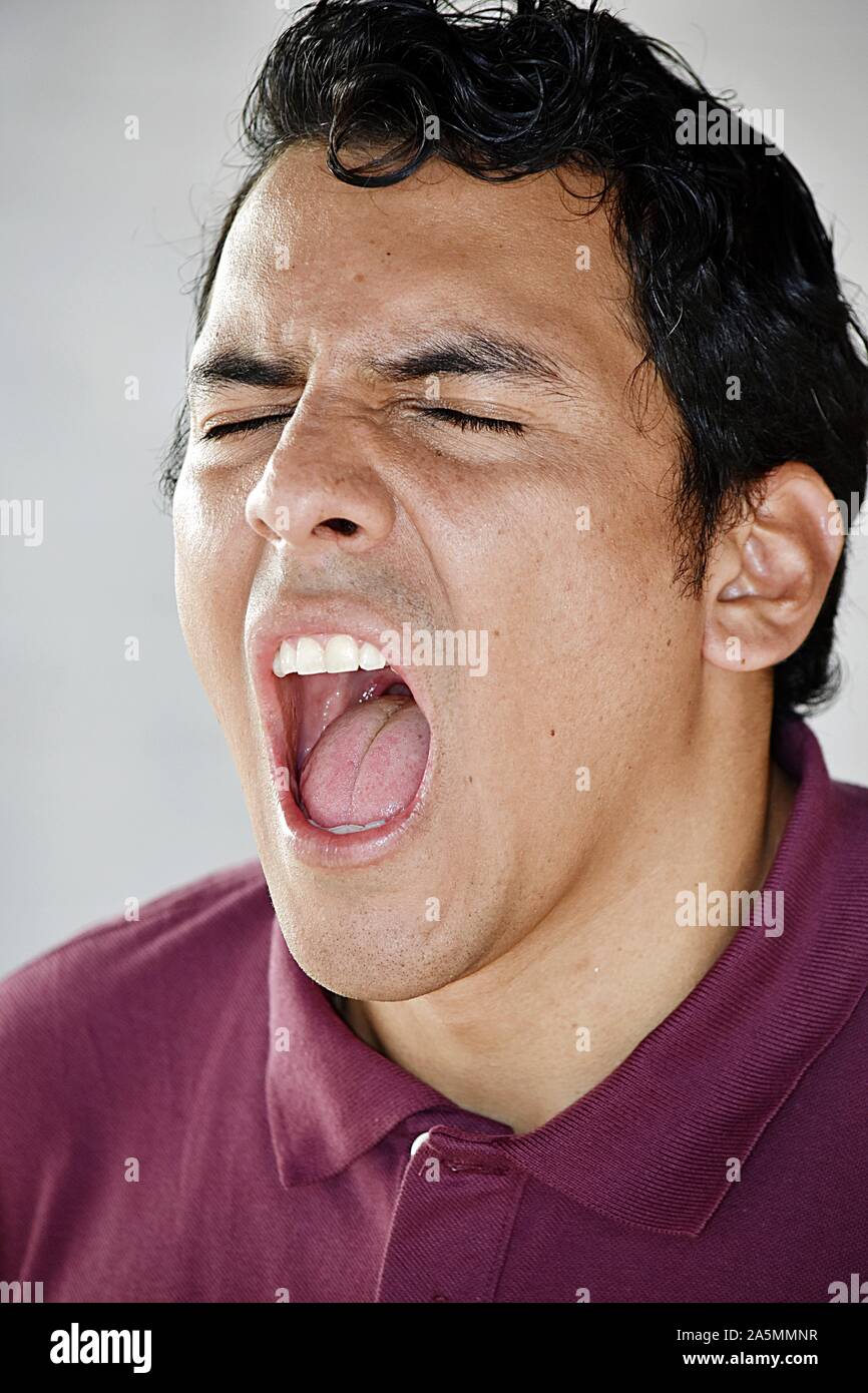 An Anxious Male Man Stock Photo - Alamy