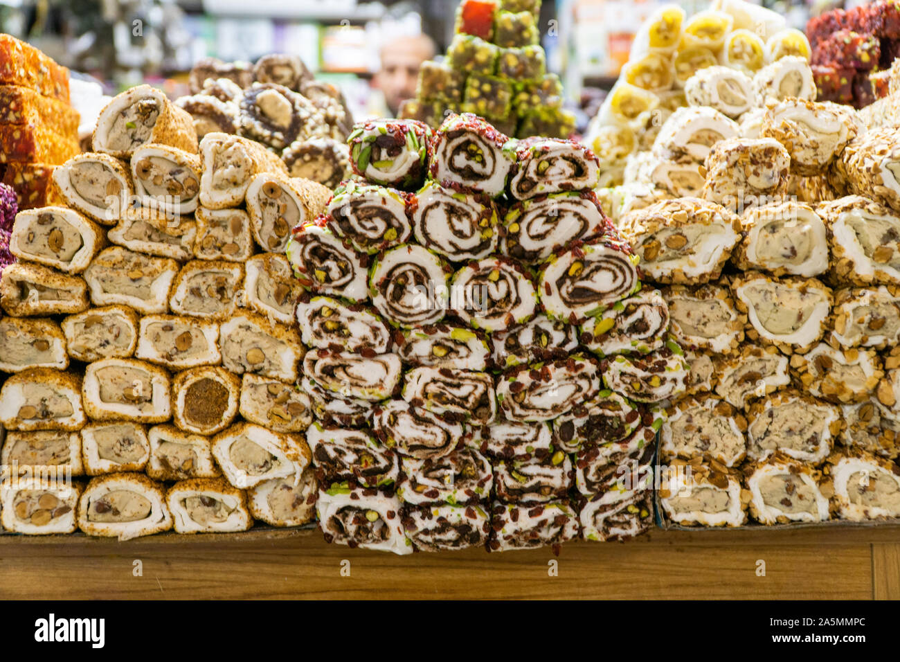 Lokum also known as Turkish Delight, Traditional Turkish Dessert Stock ...