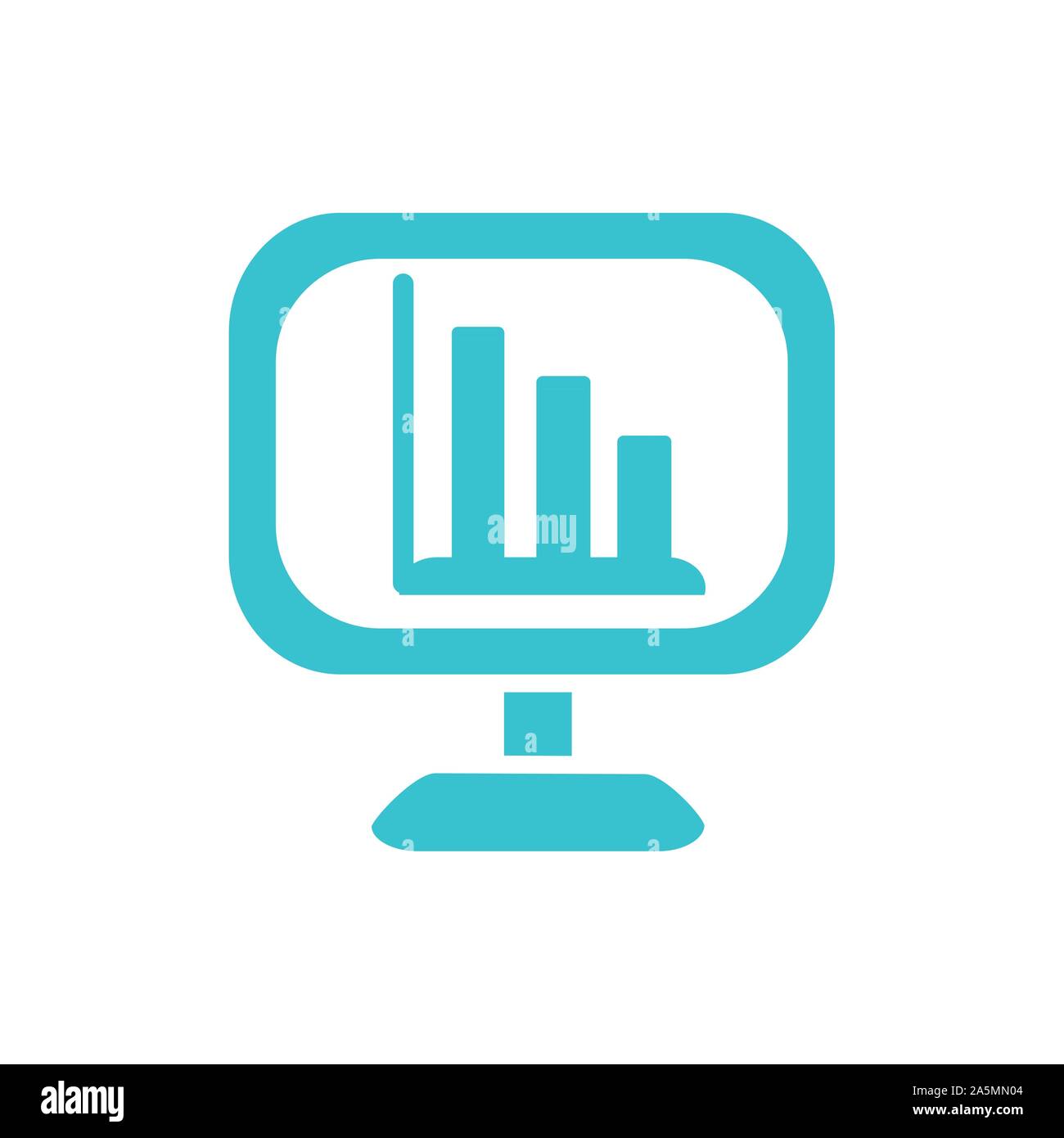 computer statistics diagram report business finance color silhouette ...