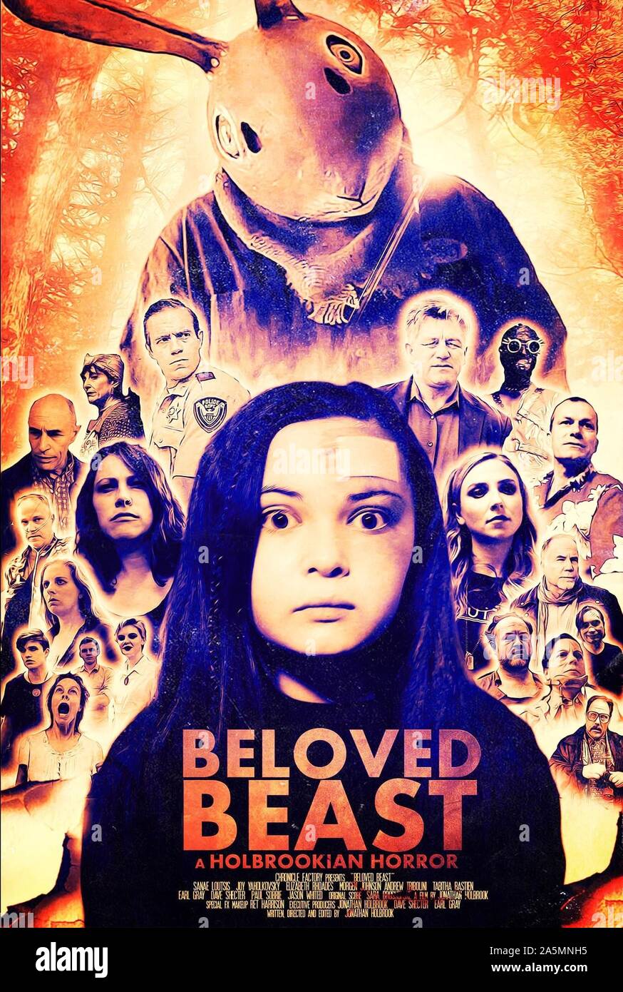 BELOVED BEAST, poster, large figures from top: Jonathan Holbrook (in ...