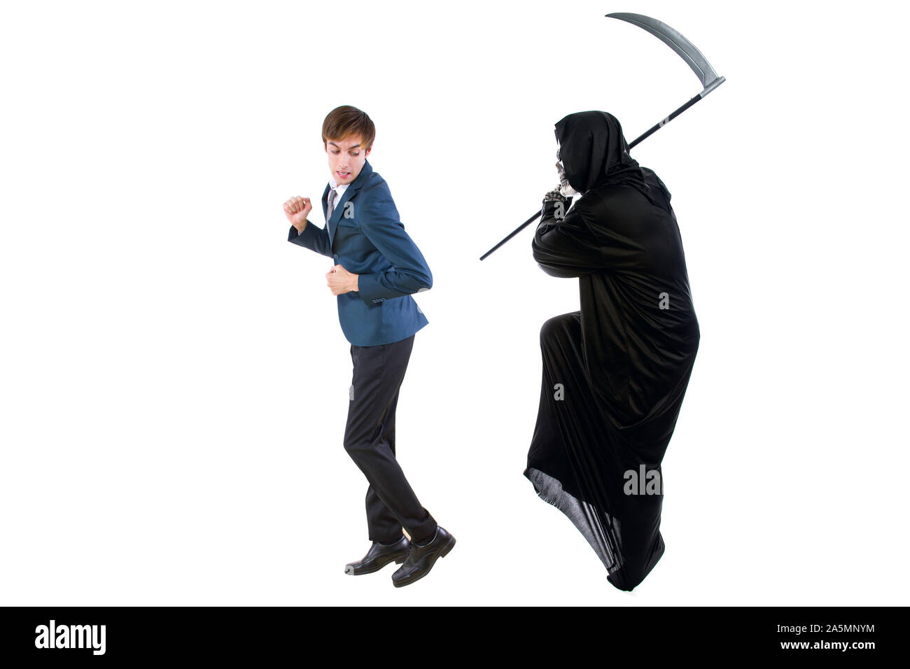 Scared Man Running Away High Resolution Stock Photography and Images ...