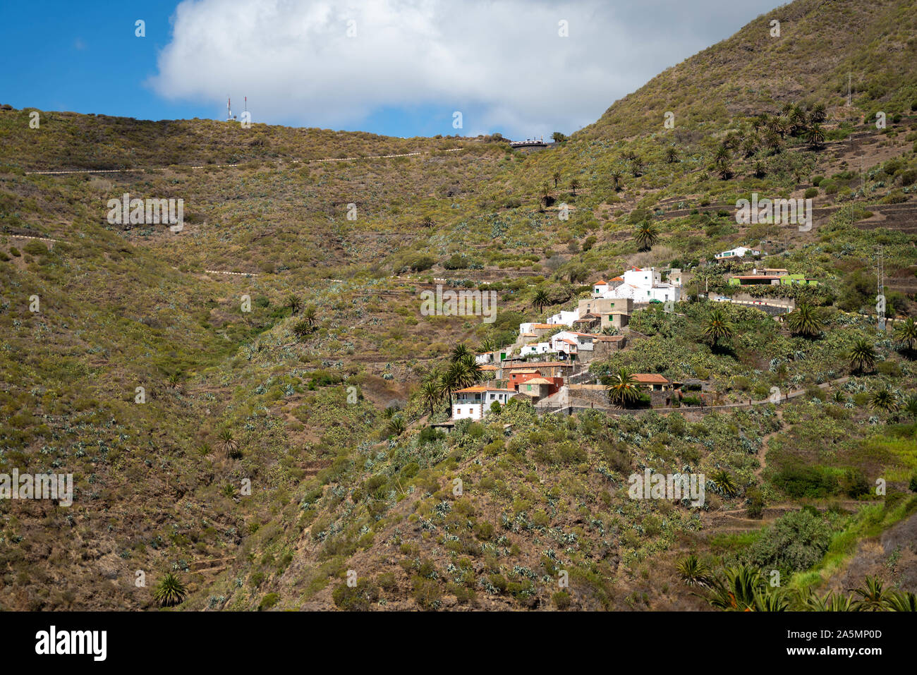 Serpentine road in masca valley hi-res stock photography and images - Alamy