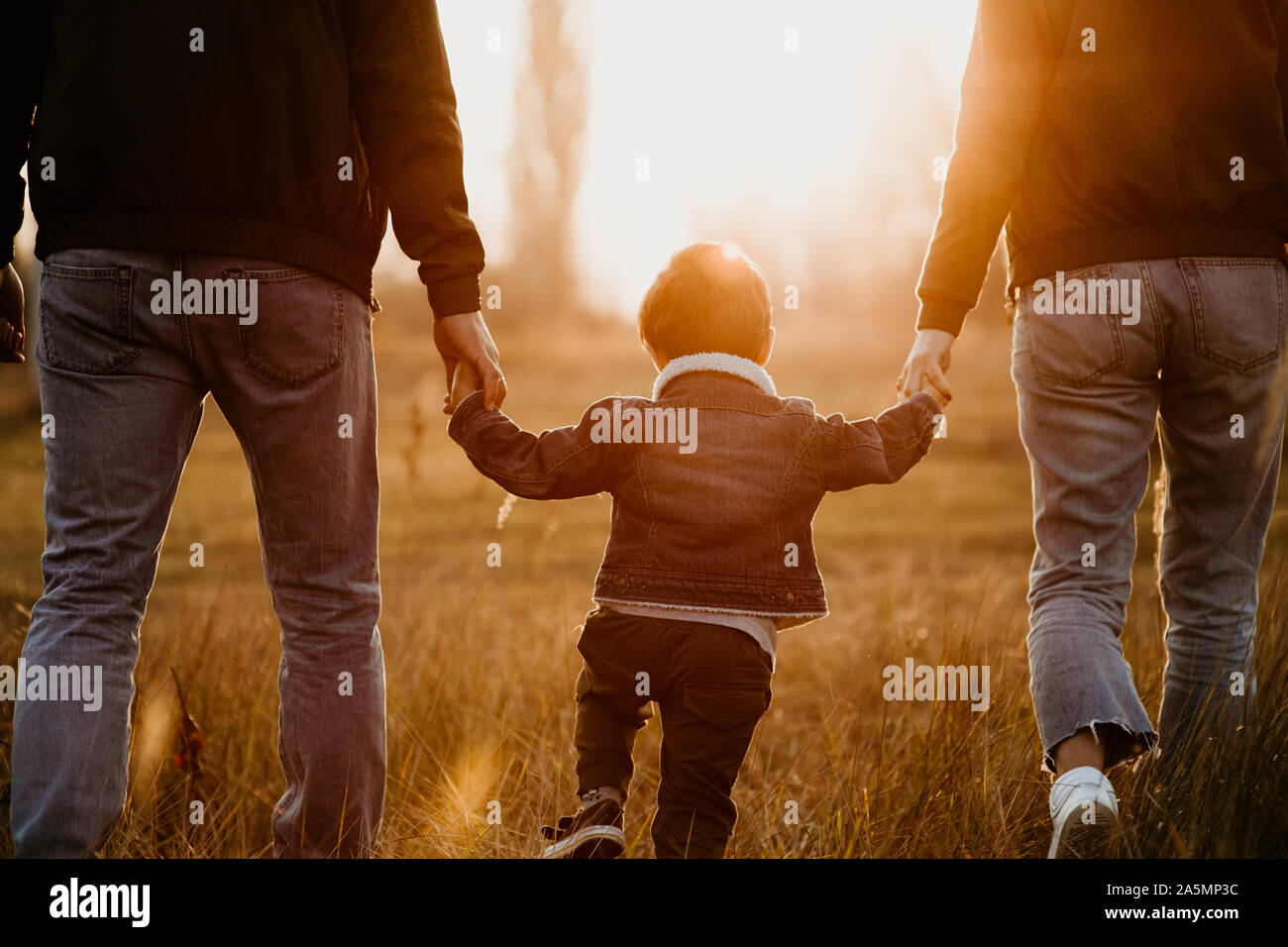 Child Back View Holding Hands High Resolution Stock Photography and ...