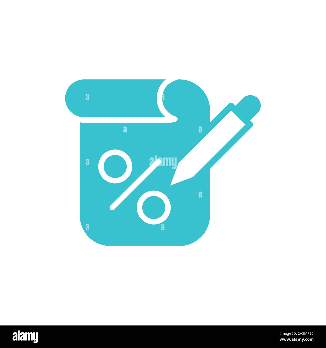 bill percent pen business finance color silhouette vector illustration ...