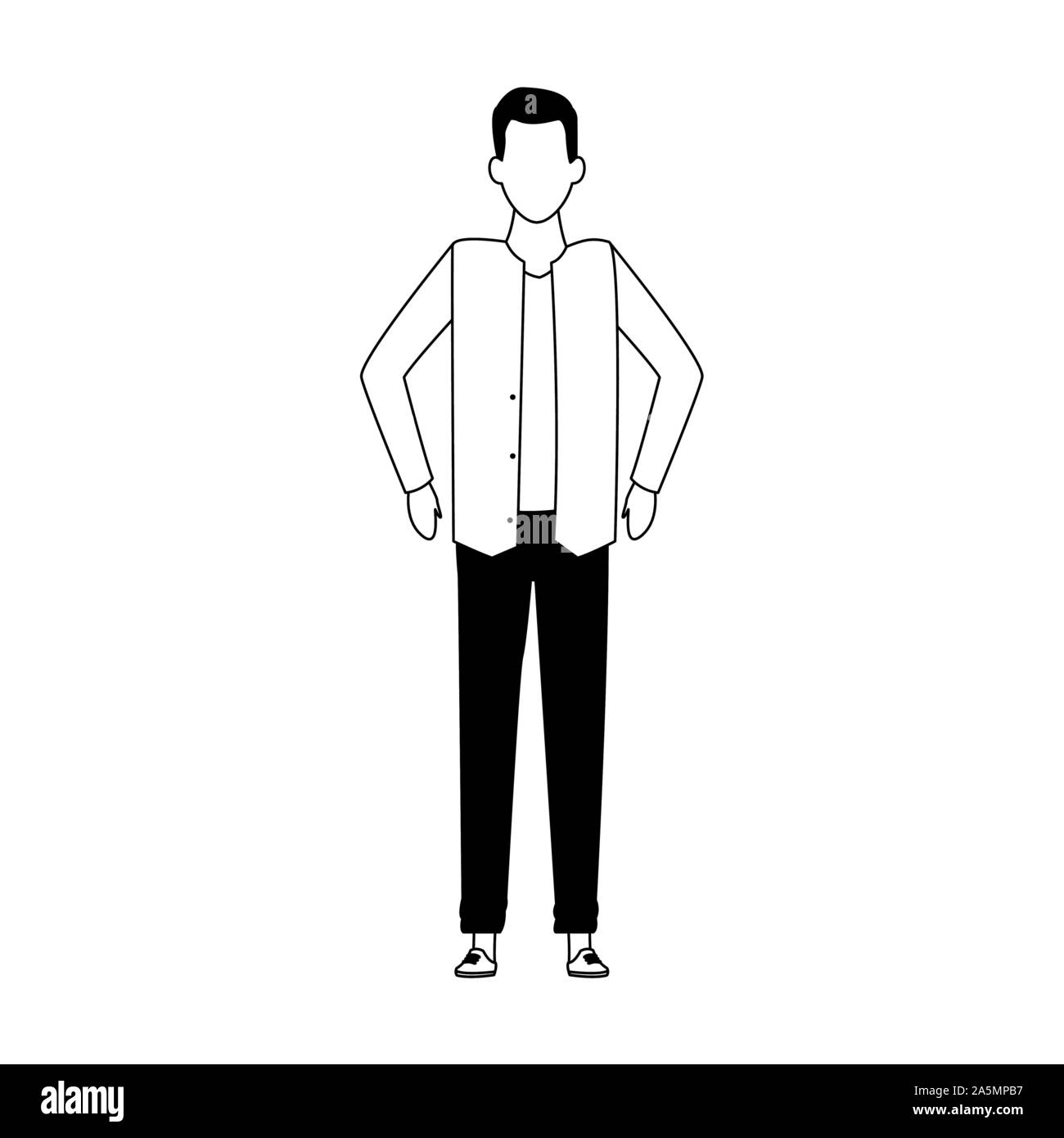 cartoon man standing icon Stock Vector Image & Art - Alamy