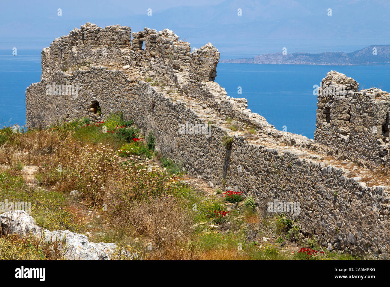 Acrocorinth castle, Greece. Acrocorinth was fortified during the ...