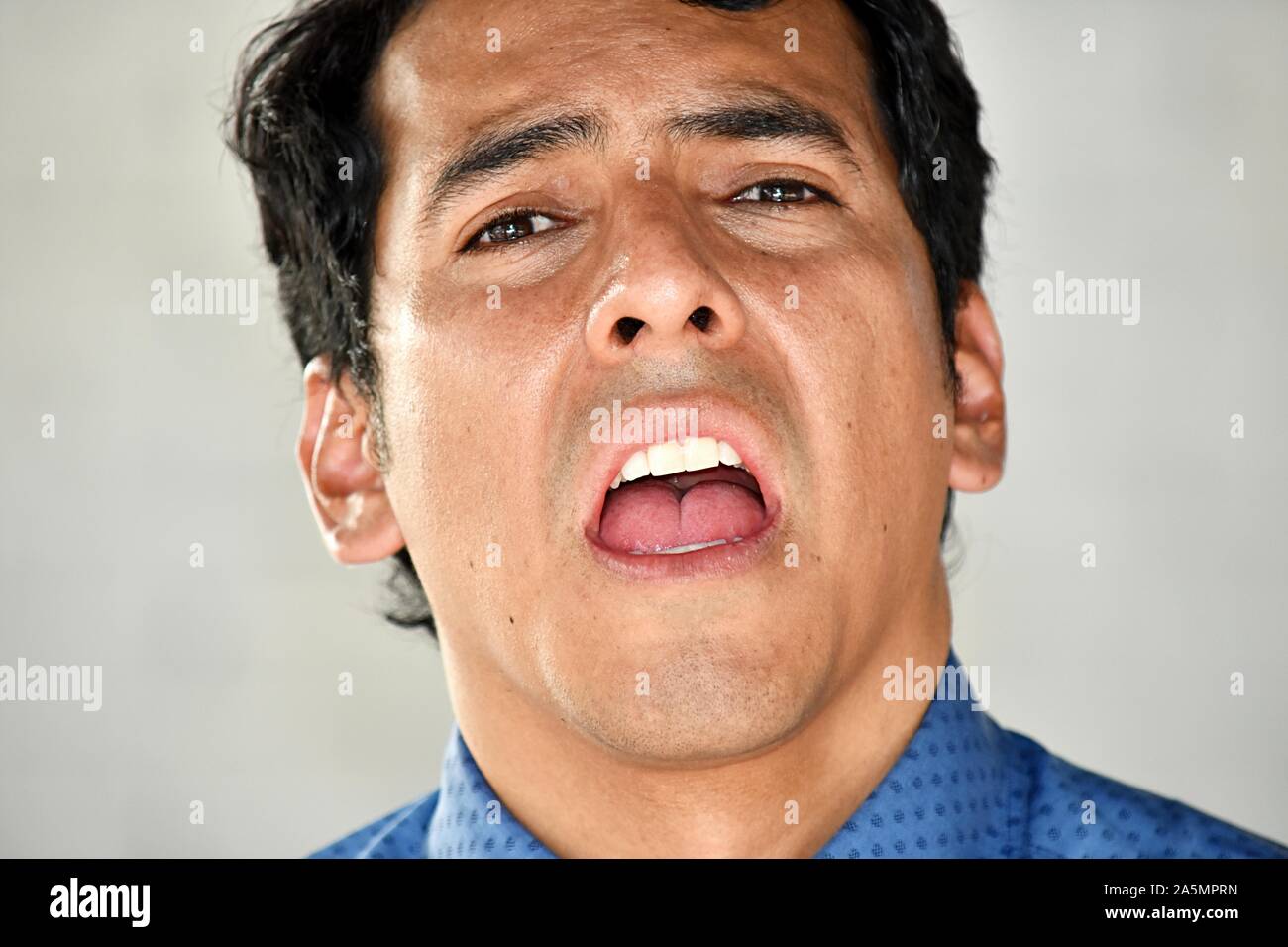 Middle Aged Male Talking Stock Photo - Alamy