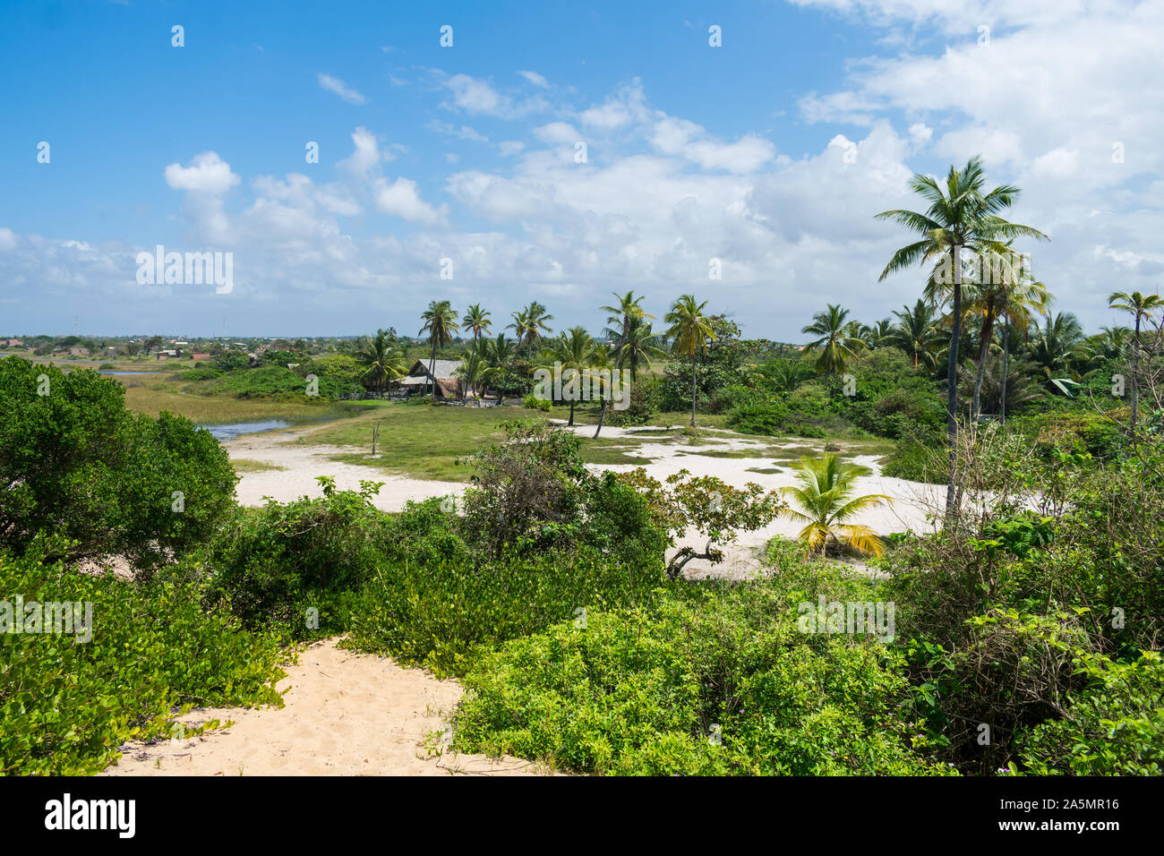 A view of the Hippie Village from above (Arembepe - Bahia, Brazil Stock ...