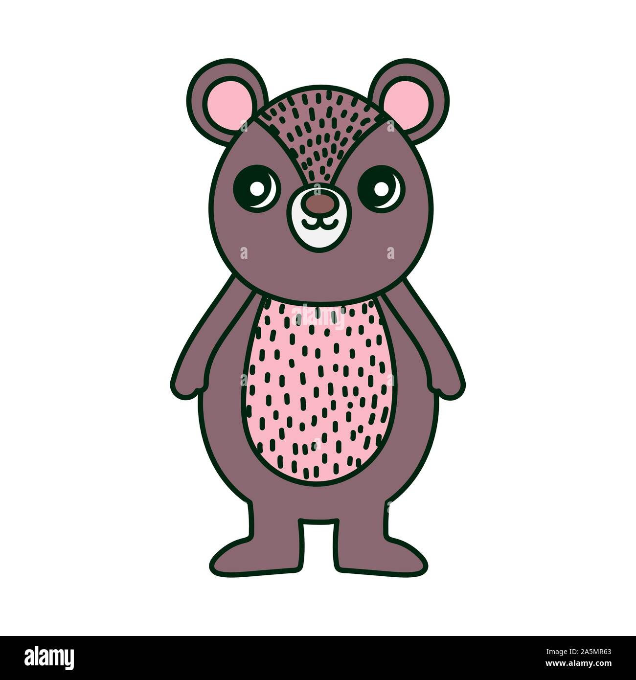 cute brown bear character cartoon vector illustration Stock Vector ...