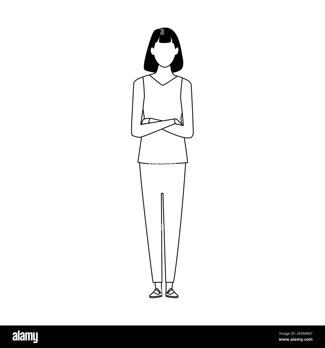 avatar girl standing icon, flat design Stock Vector Image & Art - Alamy