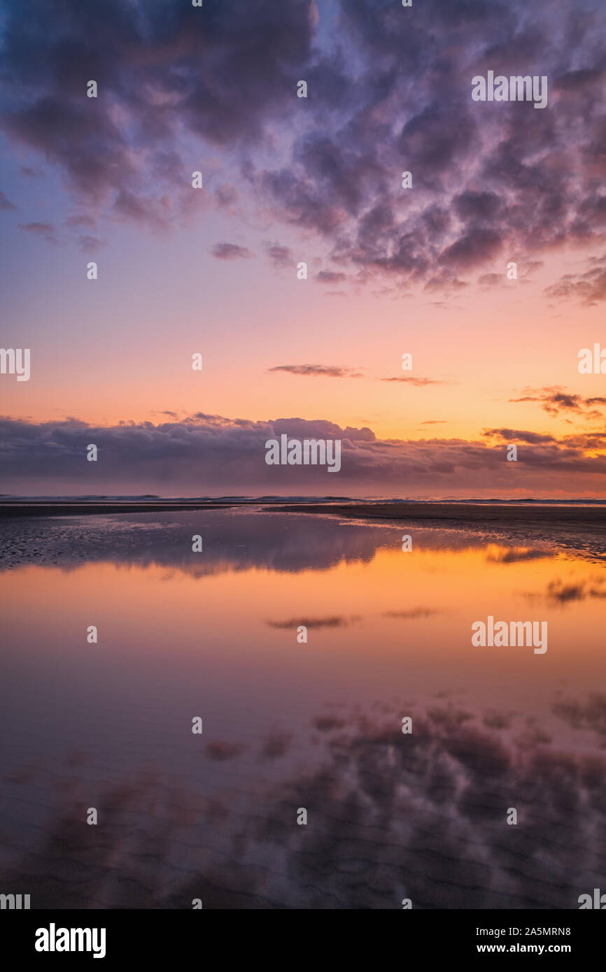 A color sunset landscape from Humboldt County, California Stock Photo ...