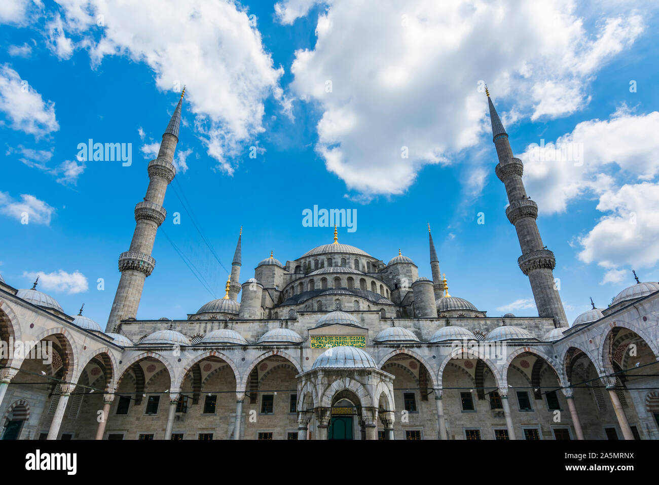 Eyup sultan Mosque with 4 minarets in Turkey Stock Photo - Alamy