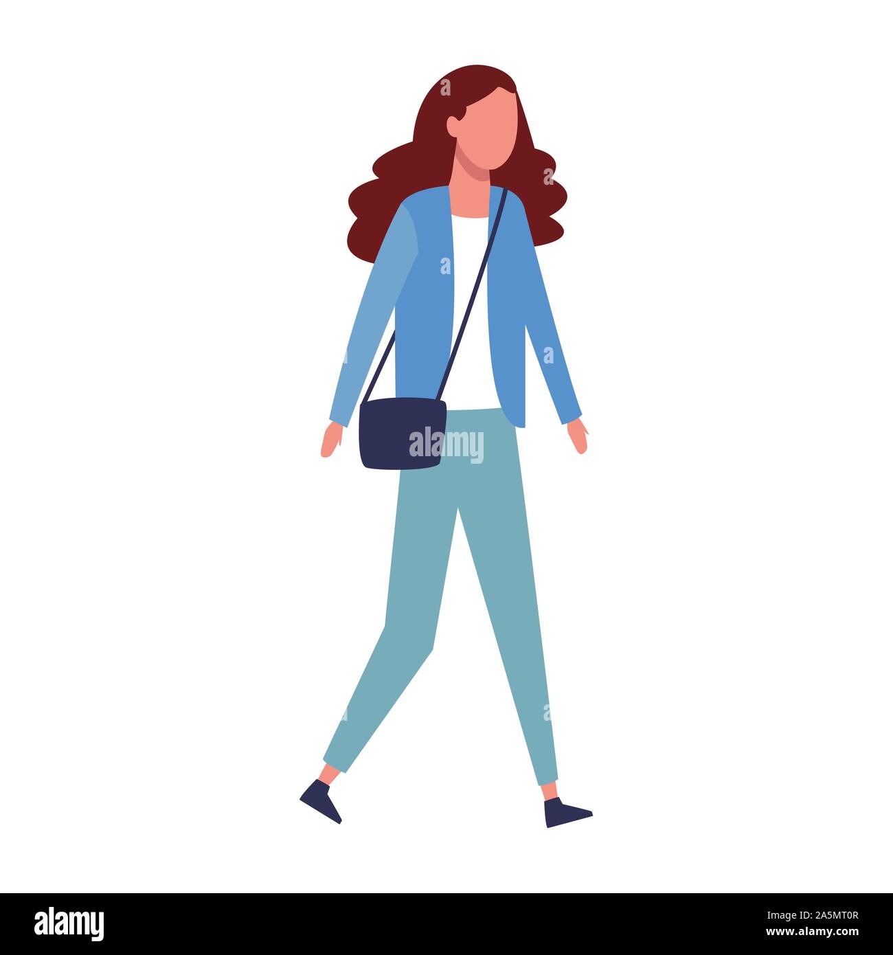 Young woman walking avatar Stock Vector Images - Alamy