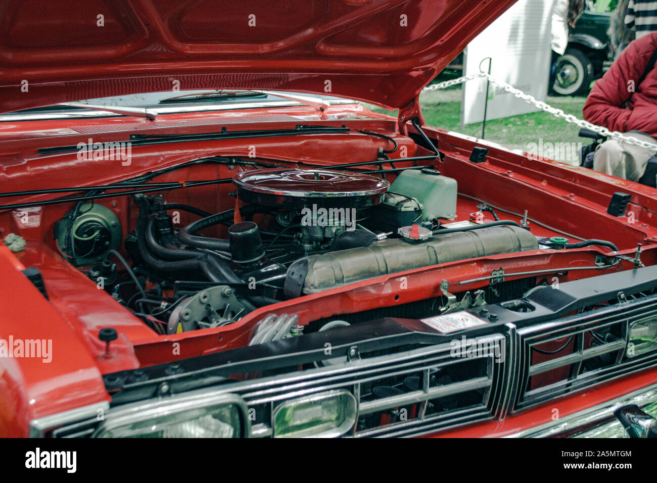 Motor of a vintage classic car. Shot with a Nikon D3100 and edited in ...