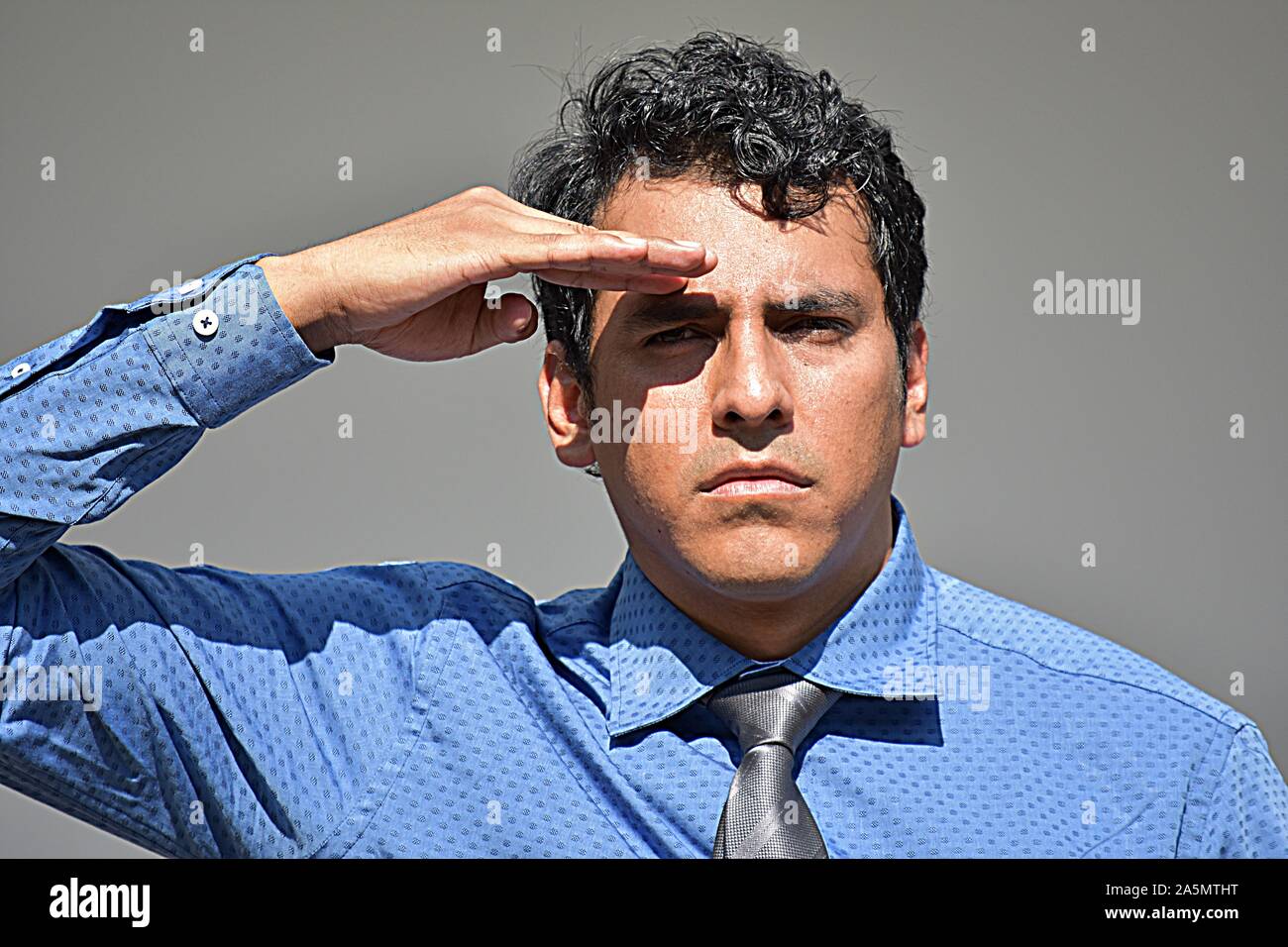 Minority Business Man Saluting Wearing Tie Stock Photo - Alamy Minority Business Man Saluting Wearing Tie Stock Photo - Alamy
