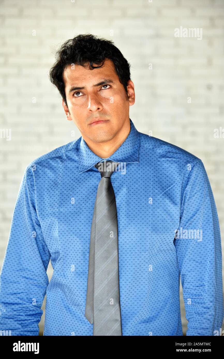 Latino Business Man And Apathy Stock Photo - Alamy