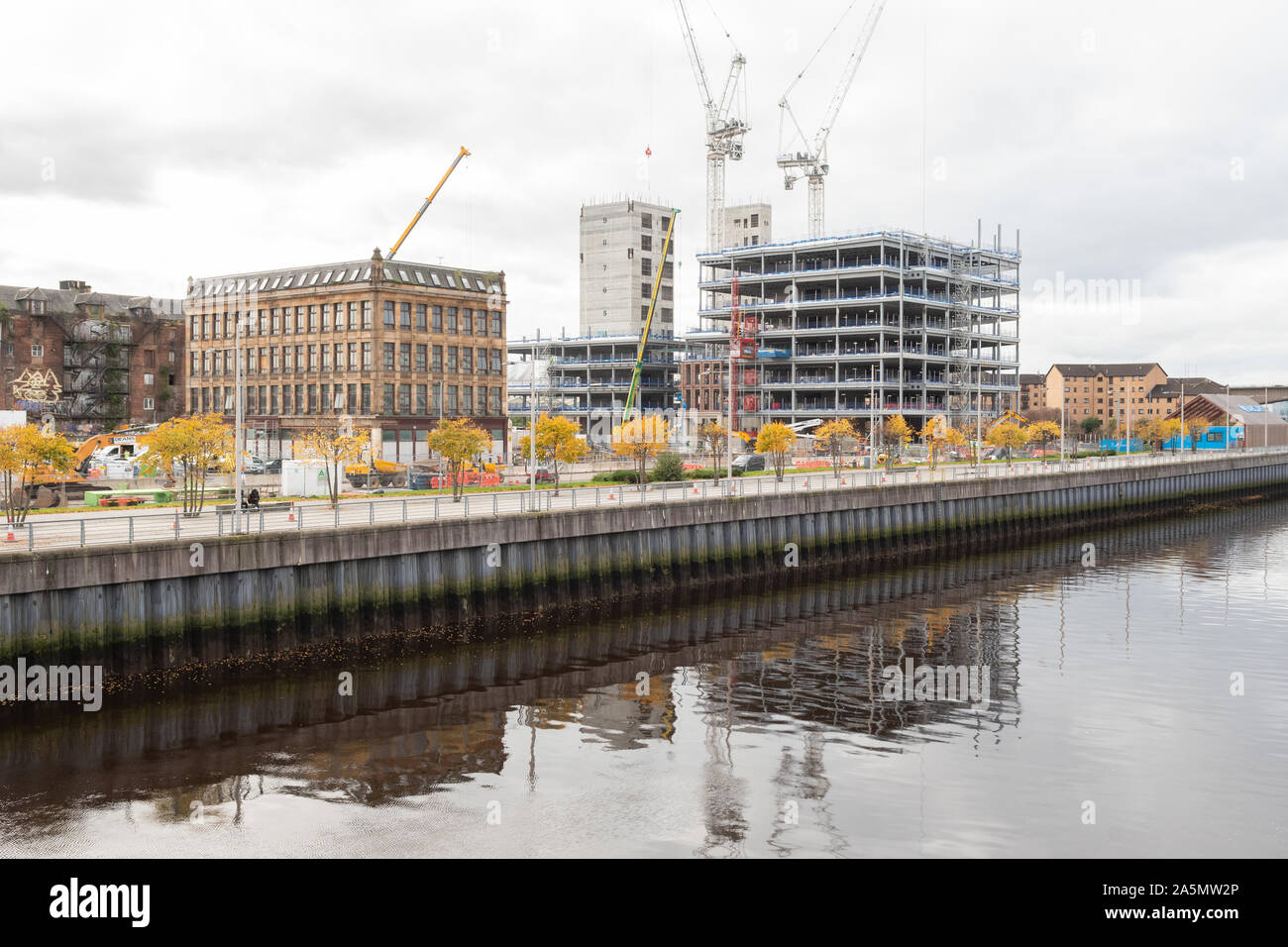 Broomielaw District Regeneration 2019 - construction of the Barclays ...