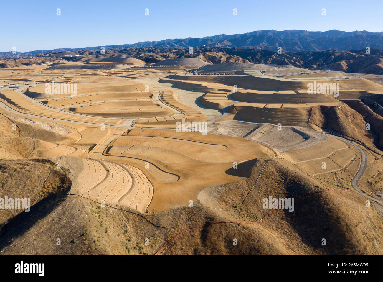 Newhall Ranch master planned community under construction aerials Stock ...
