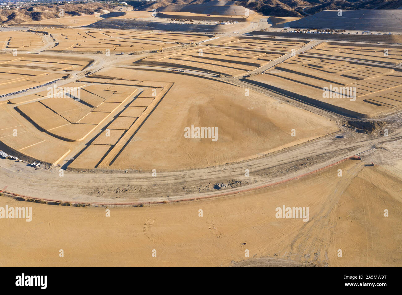 Newhall Ranch master planned community under construction aerials Stock ...