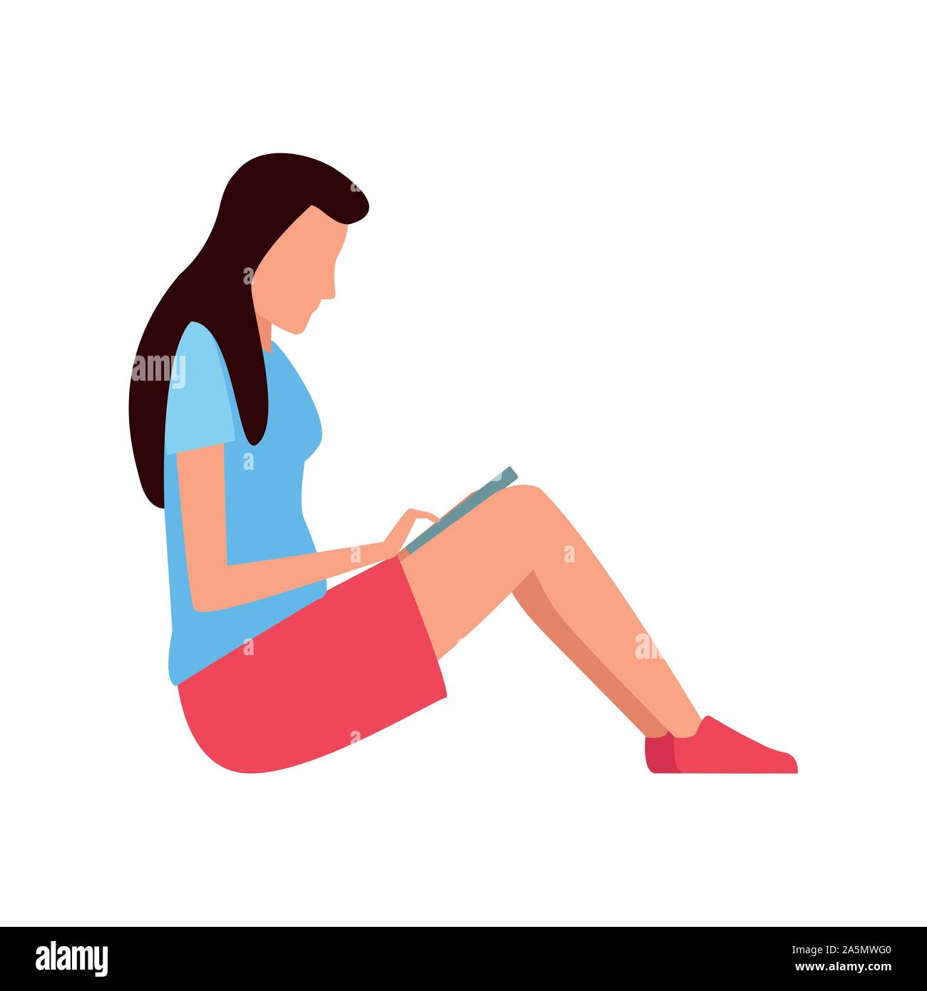avatar woman using a laptop computer Stock Vector Image & Art - Alamy