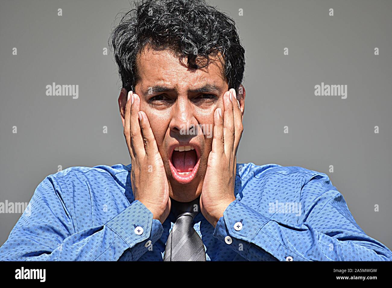Shocked Business Man Stock Photo - Alamy