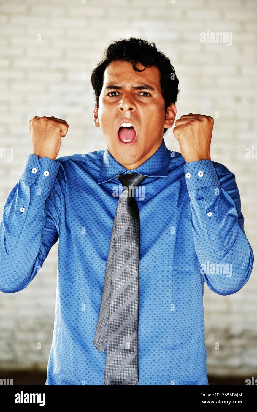 Angry adult hispanic man hi-res stock photography and images - Alamy