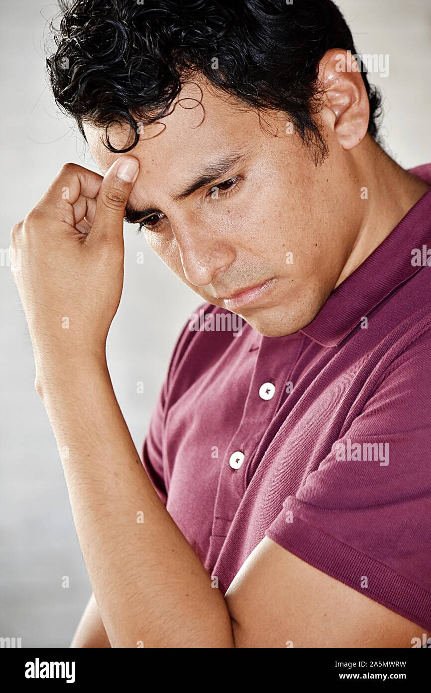 An Adult Male Decision Making Stock Photo - Alamy