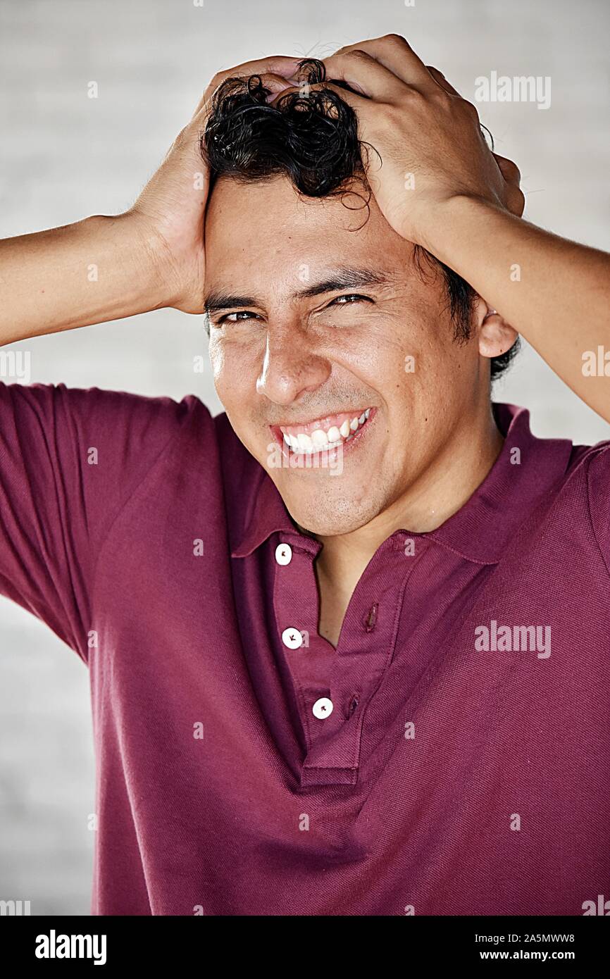 Middle Aged Male Having Fun Stock Photo - Alamy