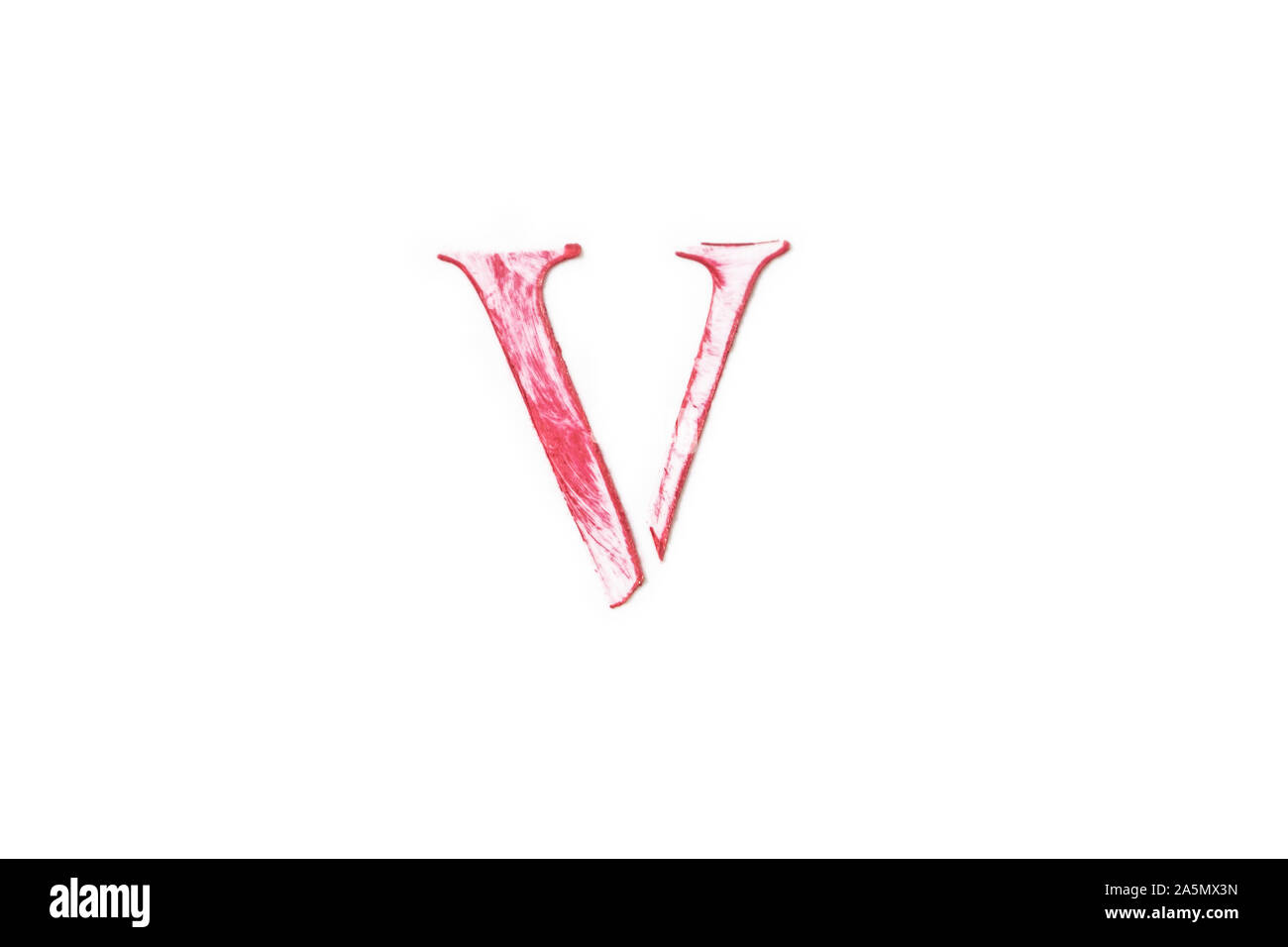 font letter hand writing alphabet by lipstick Stock Photo - Alamy