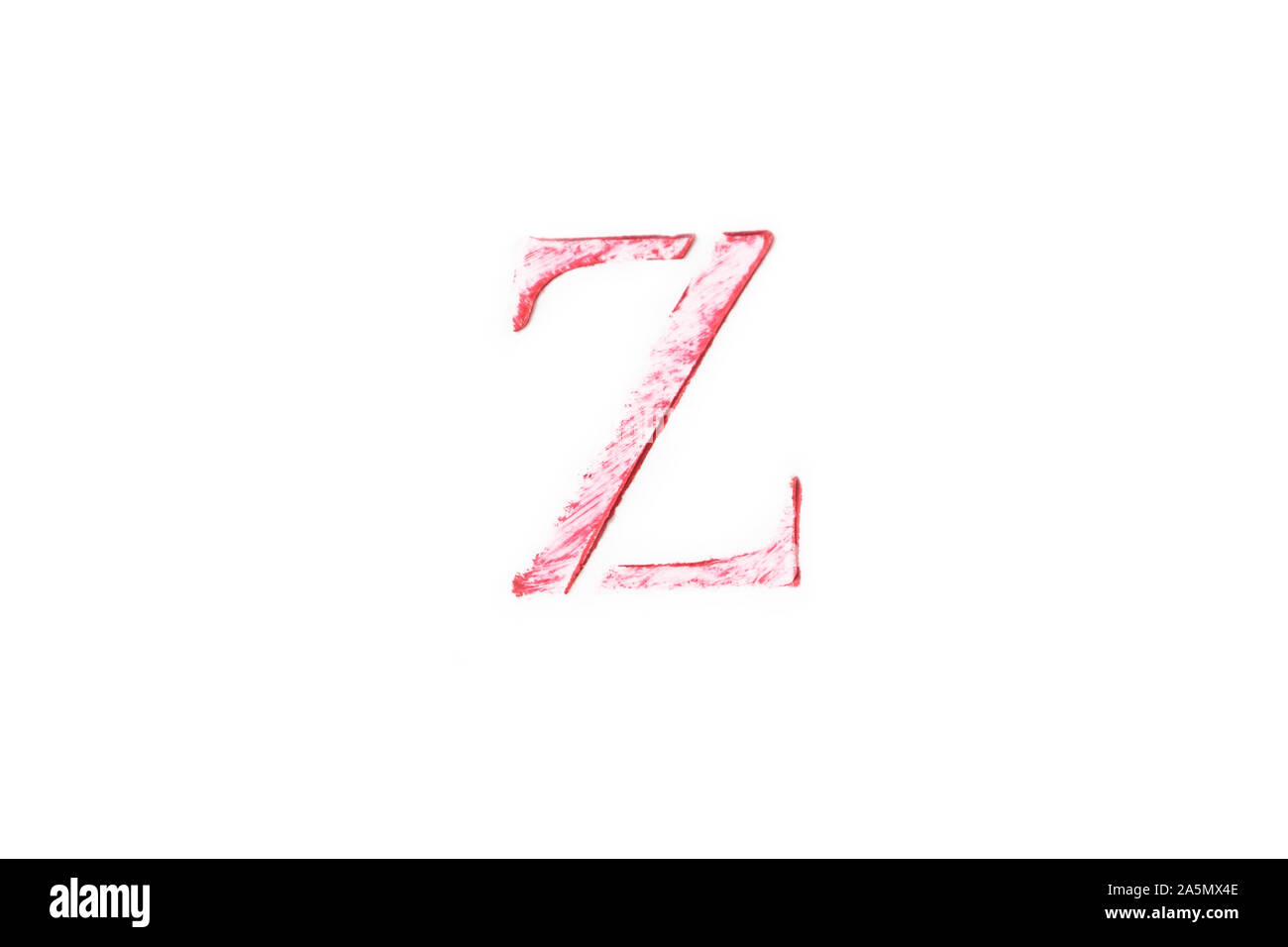 font letter hand writing alphabet by lipstick Stock Photo - Alamy