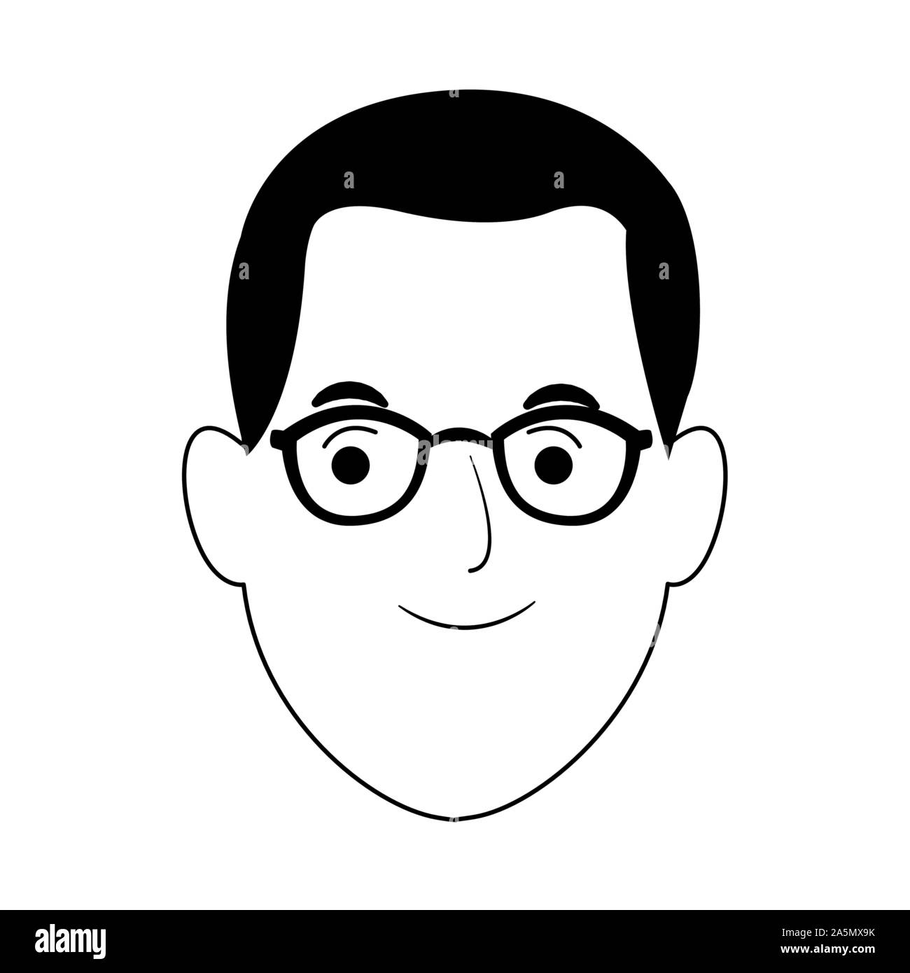 nerd man cartoon icon, flat design Stock Vector Image & Art - Alamy
