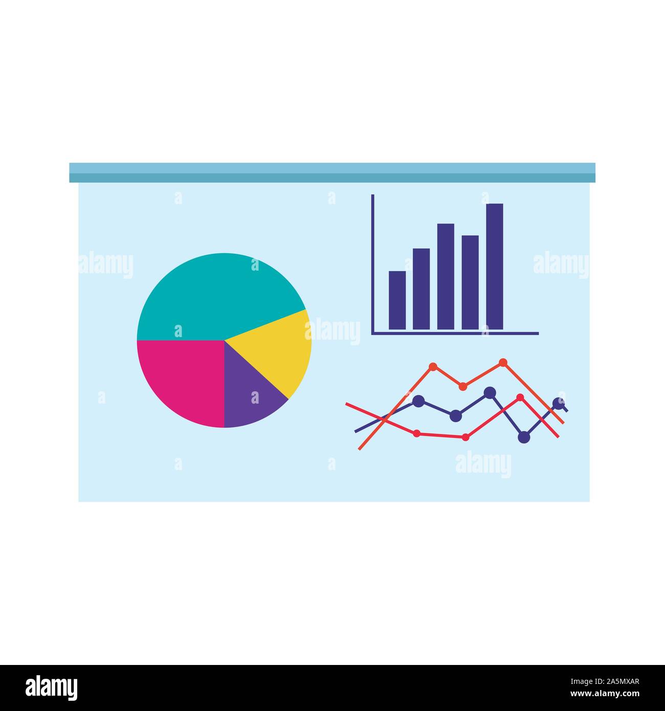 graph charts icon, flat design Stock Vector Image & Art - Alamy