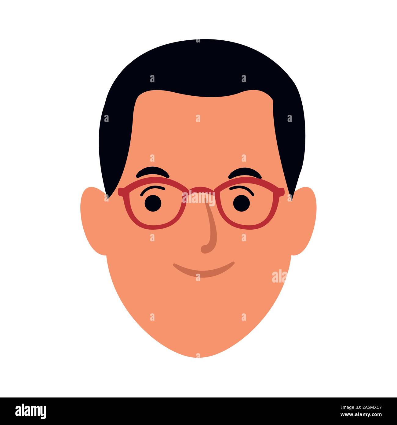 nerd man cartoon icon, flat design Stock Vector Image & Art - Alamy