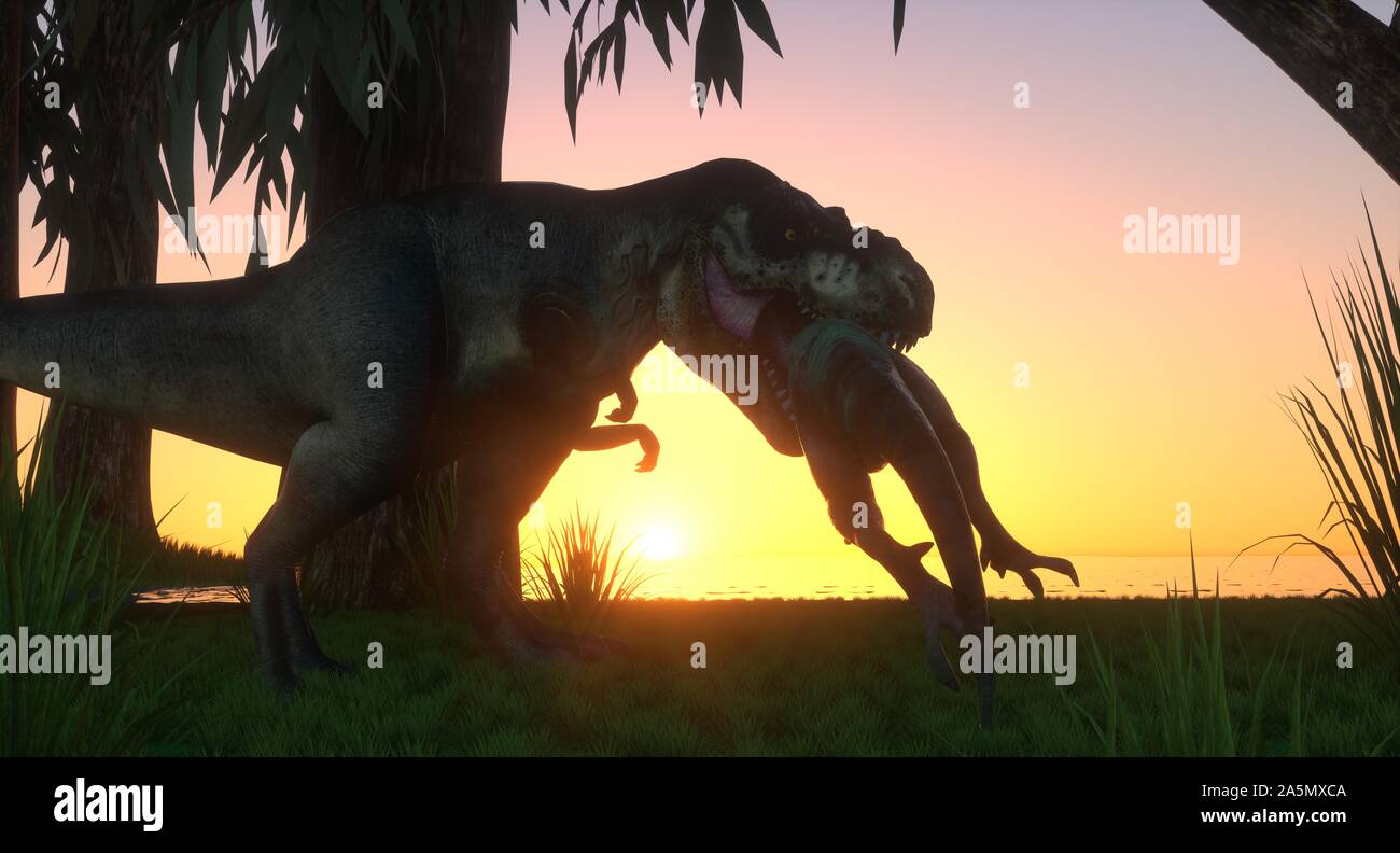 Extremely detailed and realistic high resolution 3d image of an extinct ...