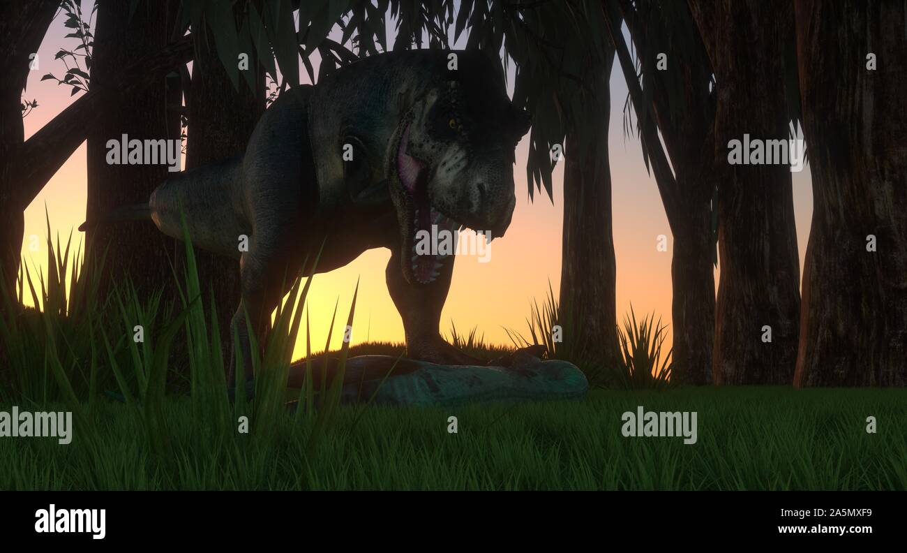 Extremely detailed and realistic high resolution 3d image of an extinct ...