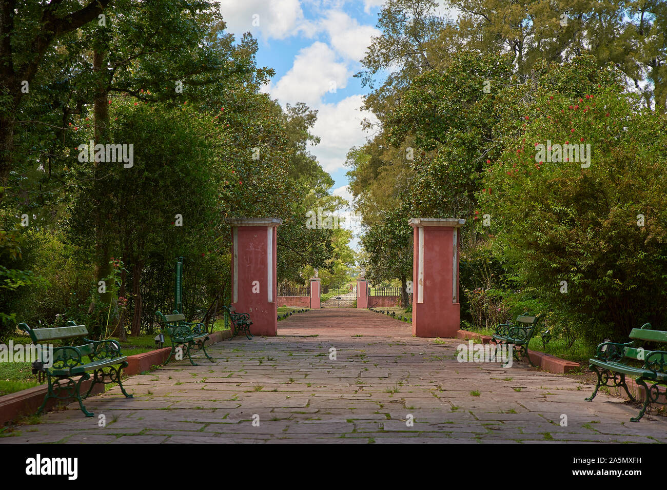 central entrance gate of rural palace Stock Photo - Alamy