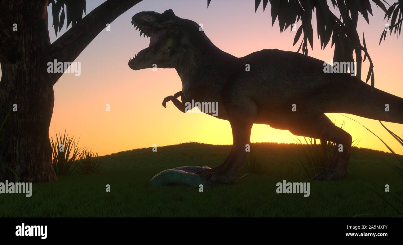 Extremely detailed and realistic high resolution 3d image of an extinct ...