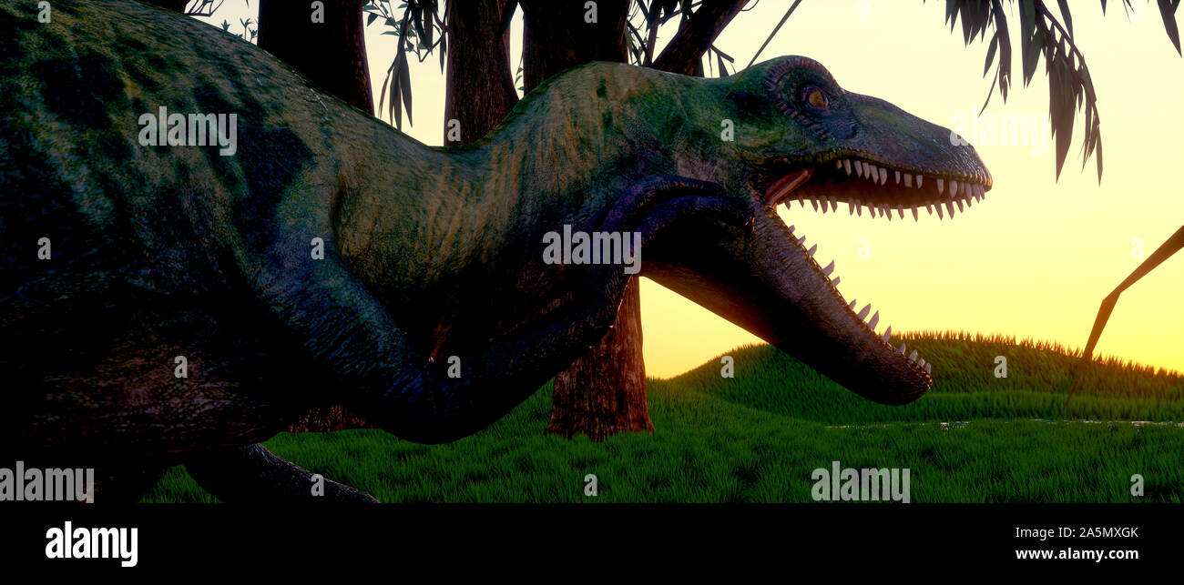 Extremely detailed and realistic high resolution 3d image of an extinct ...