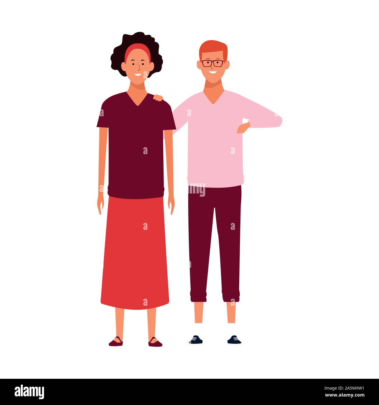 cartoon adult couple, colorful design Stock Vector Image & Art - Alamy