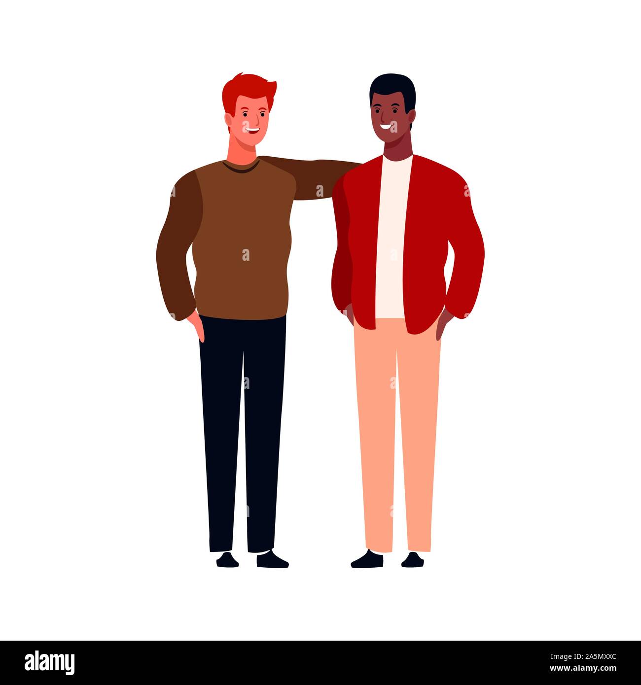 Avatar friends standing icon Stock Vector Images - Alamy