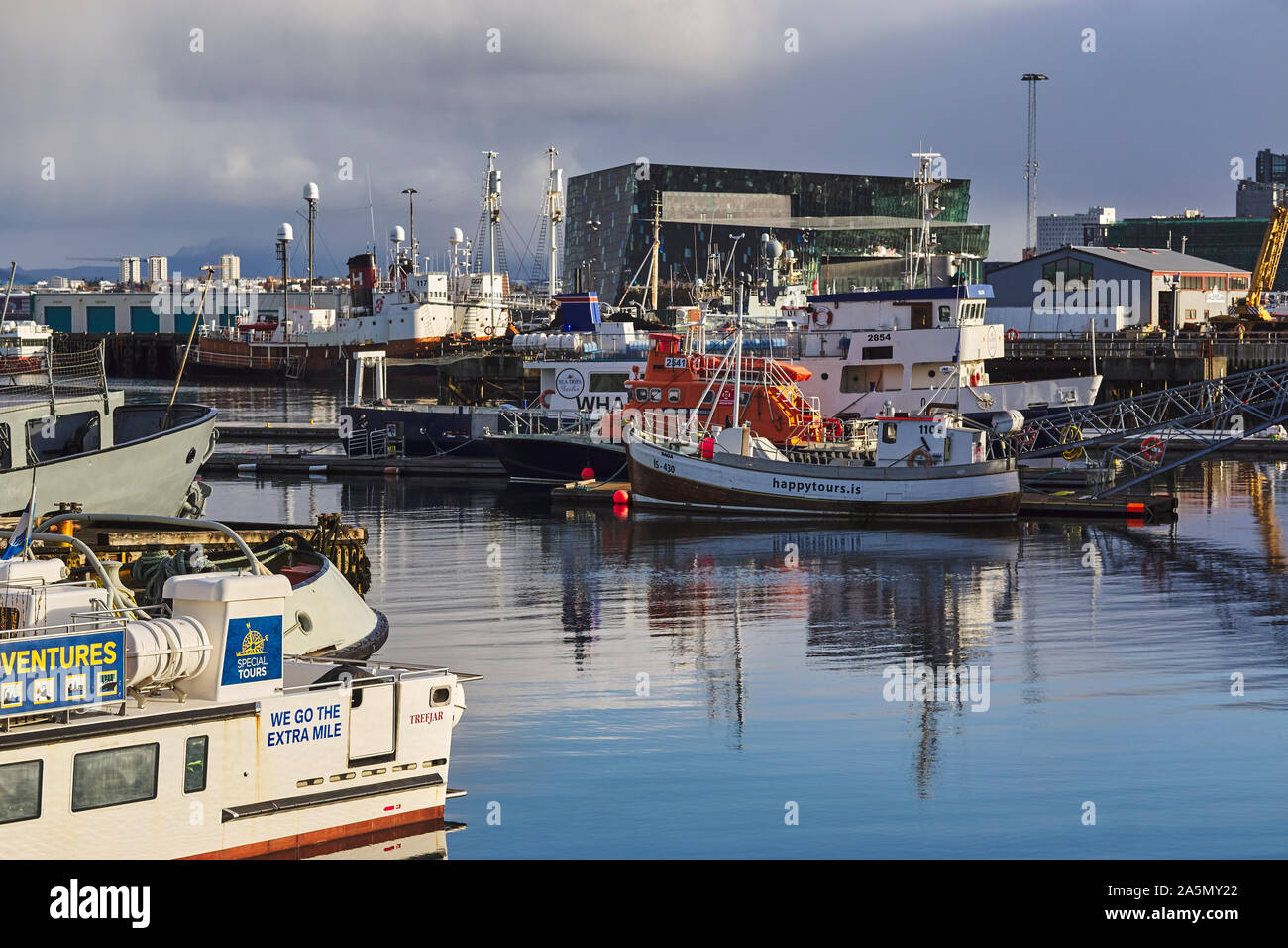 View over the old harbour in Reykjavík, Iceland Stock Photo - Alamy