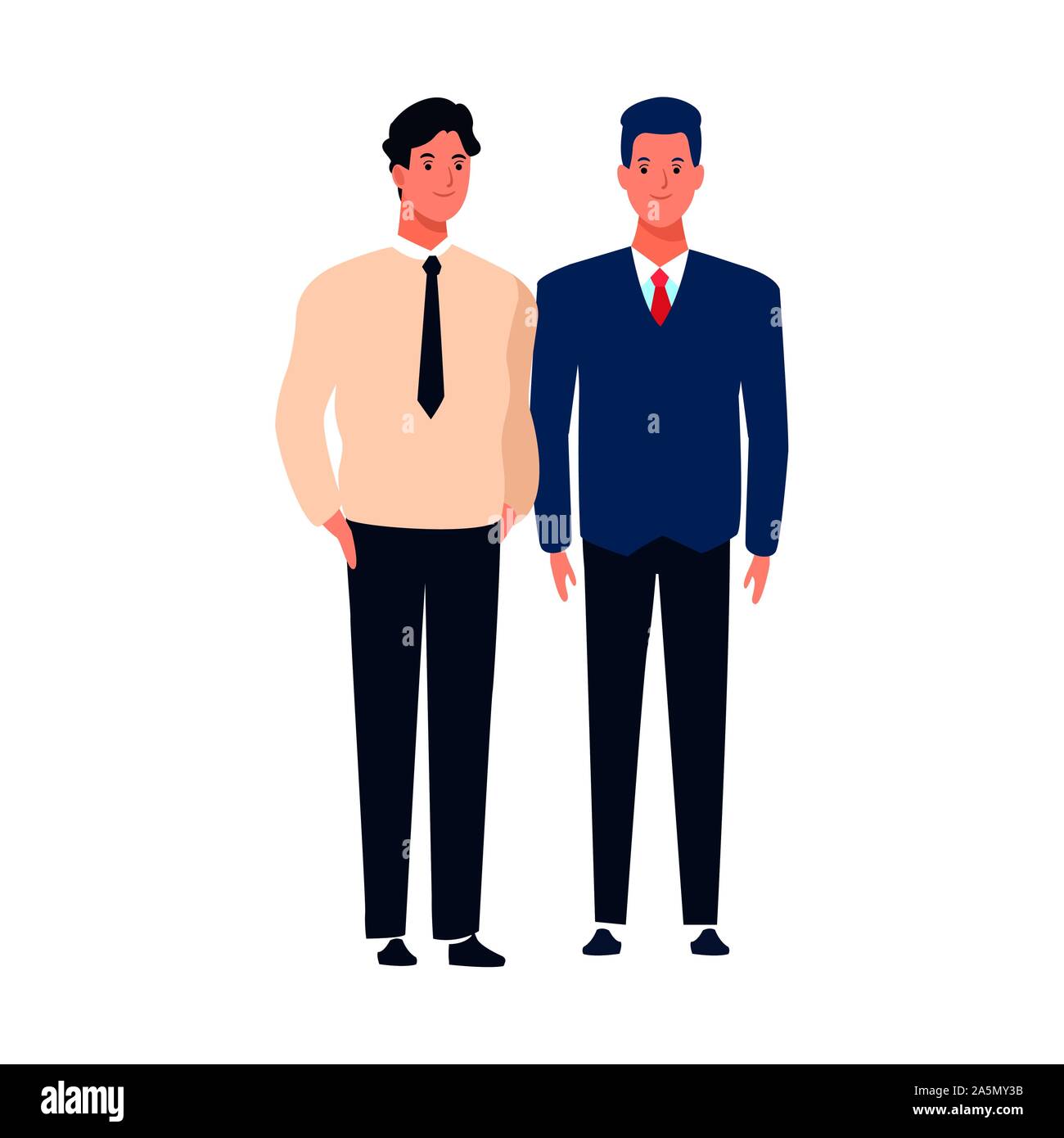 Cartoon friends men standing hi-res stock photography and images - Alamy