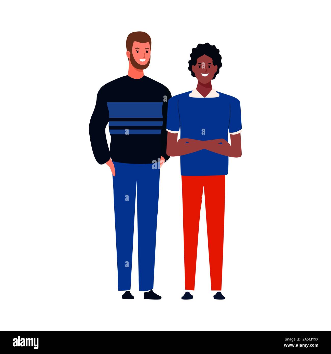 Avatar friends standing icon hi-res stock photography and images - Alamy