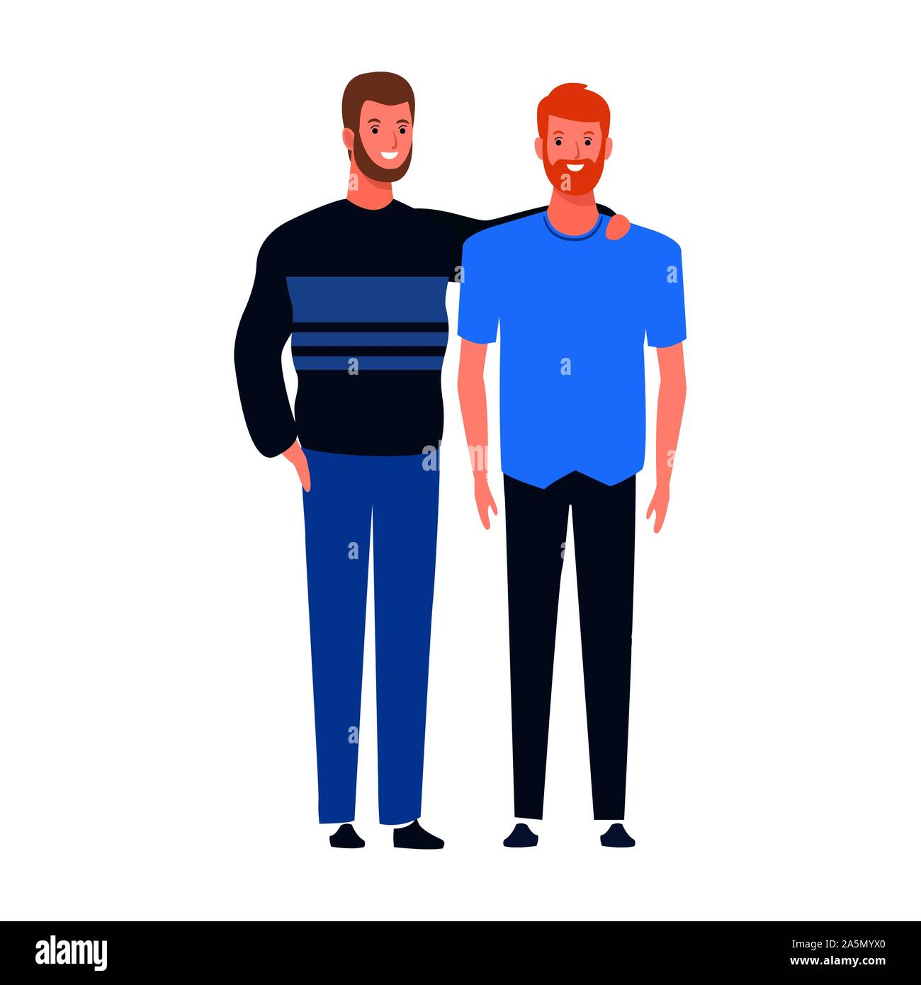 Handsome friends Stock Vector Images - Alamy
