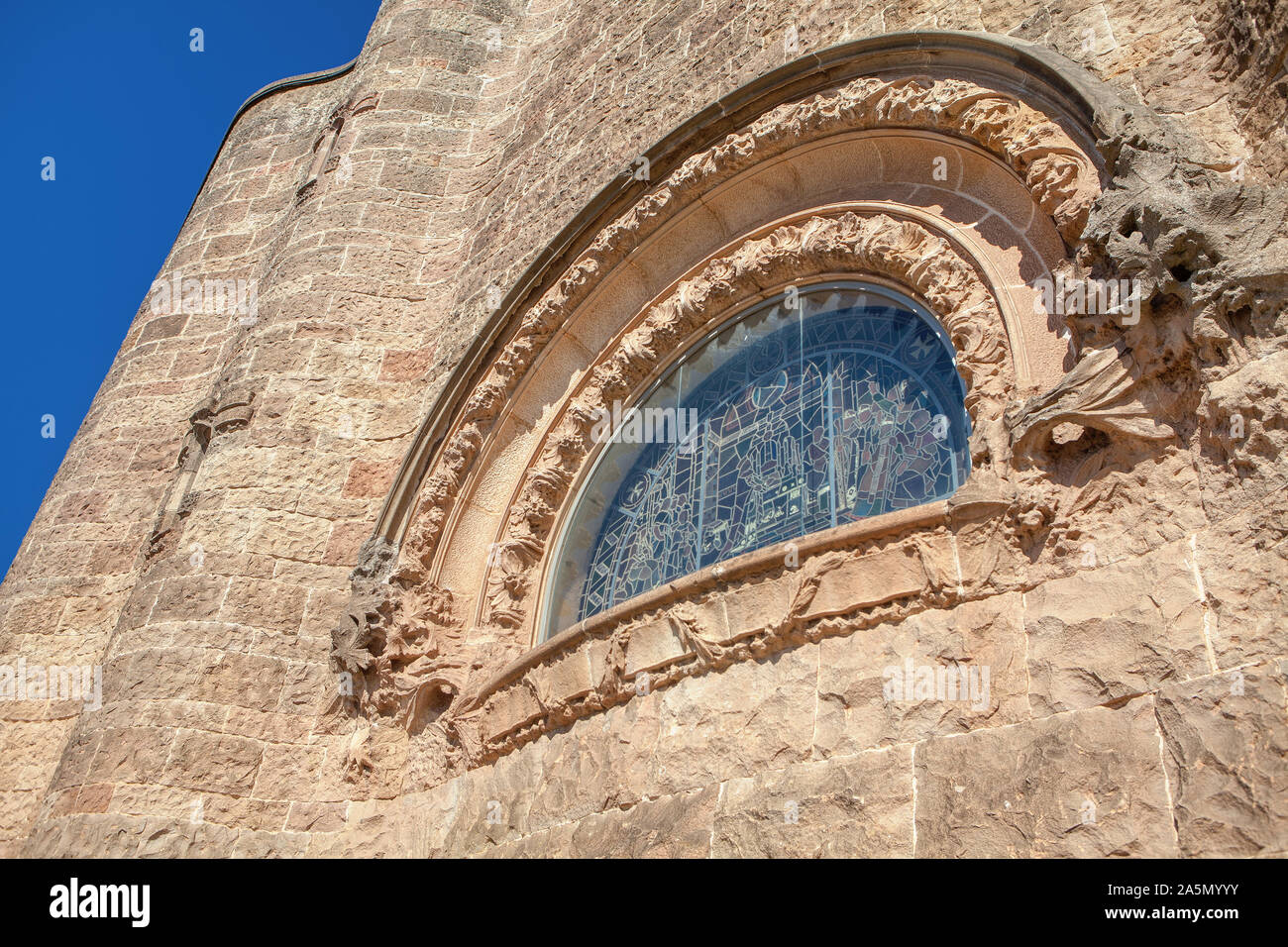 church window with stone inlays Stock Photo - Alamy