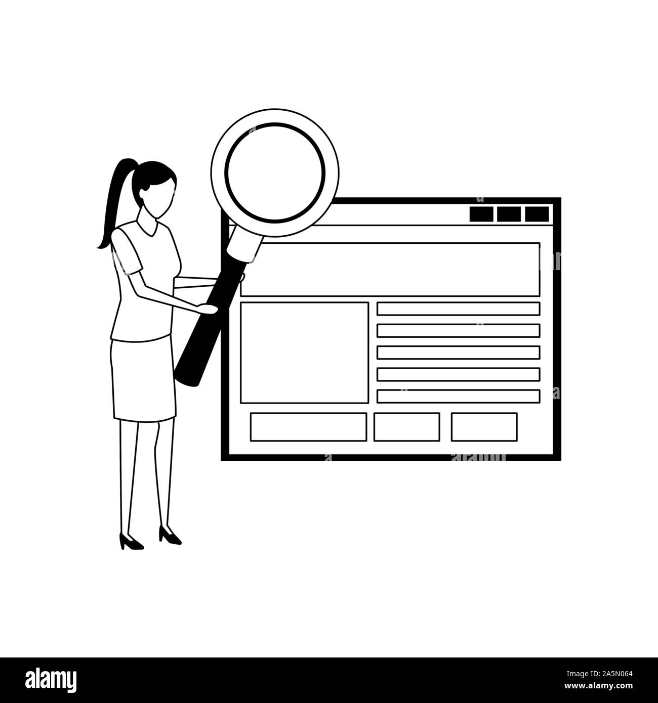 Lupe woman Stock Vector Images - Alamy