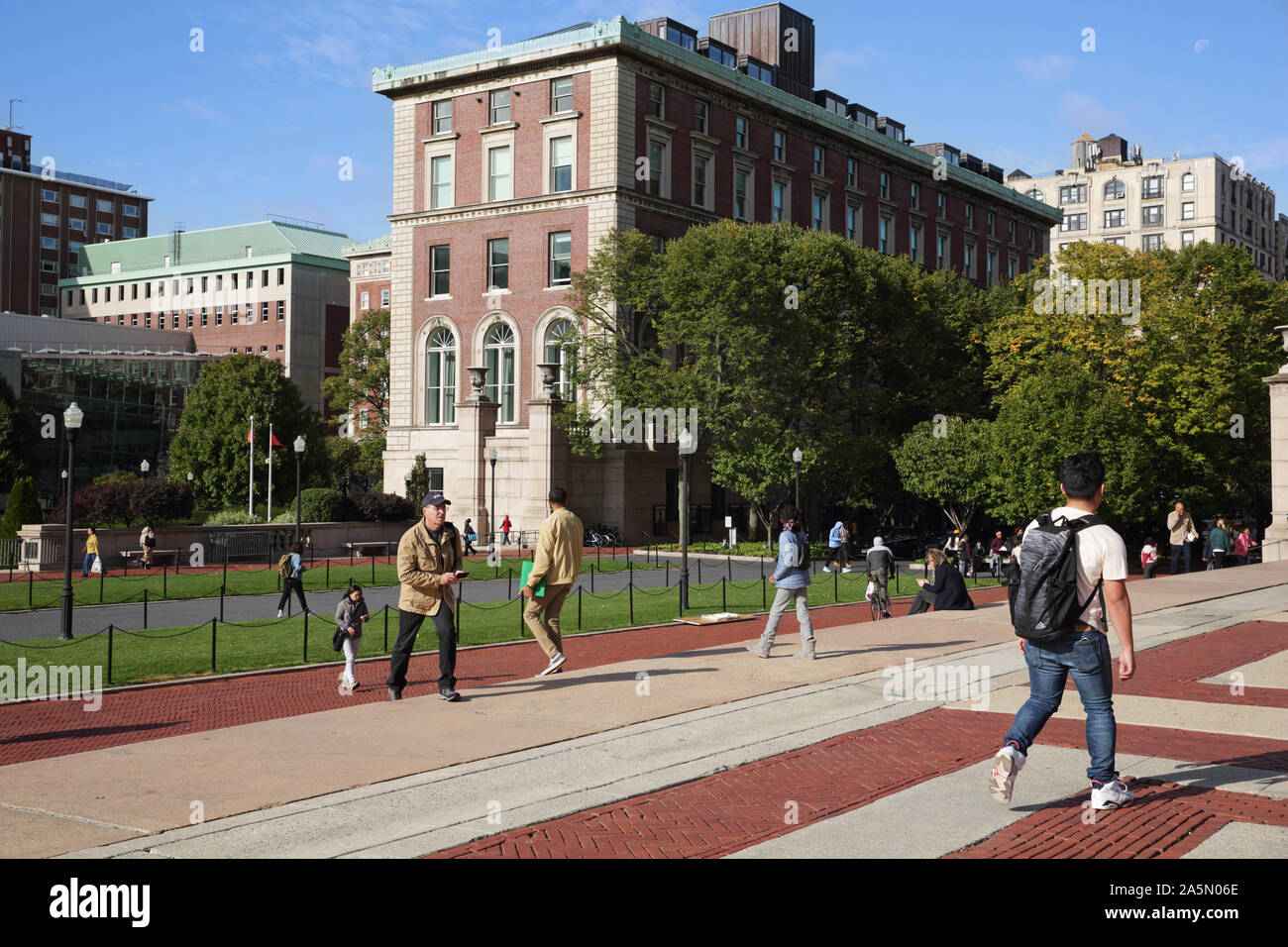 Columbia University campus in Morningside Heights, New York, USA ...