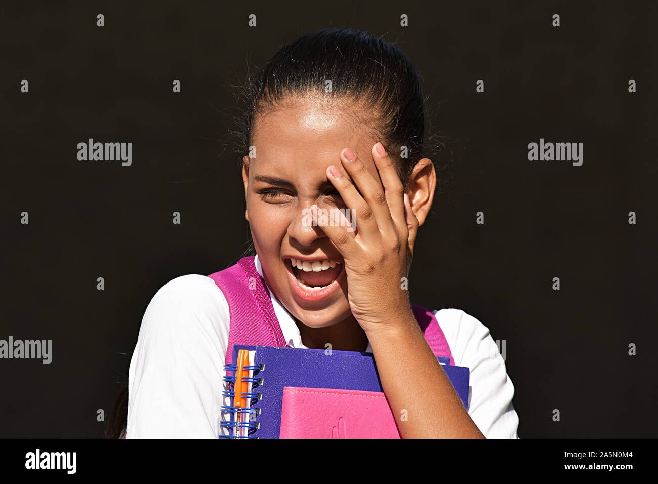 Young Female Student Under Stress Stock Photo - Alamy