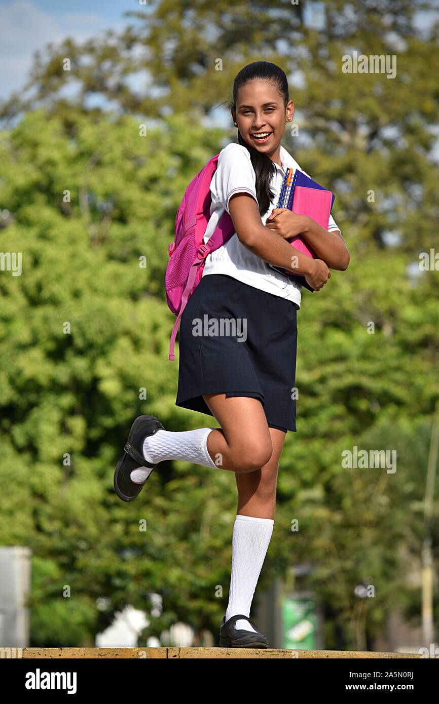 Catholic School Girl Having Fun Wearing School Uniform Stock Photo - Alamy